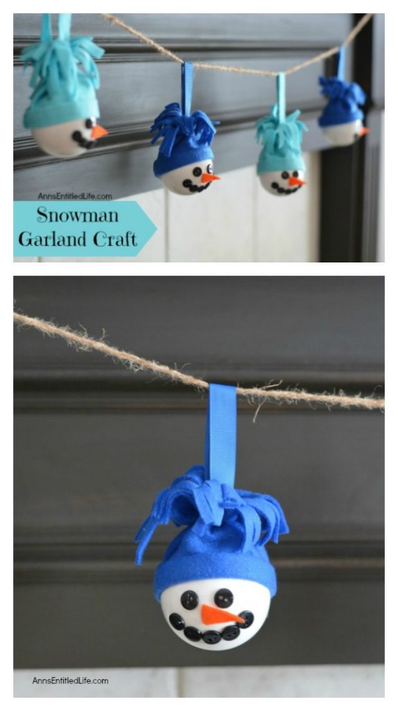 DIY Snowmen Garland