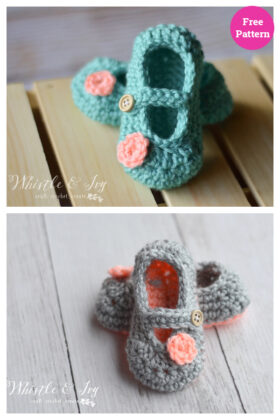 8 Mary Jane Baby Booties Free Crochet Patterns - Page 2 of 2