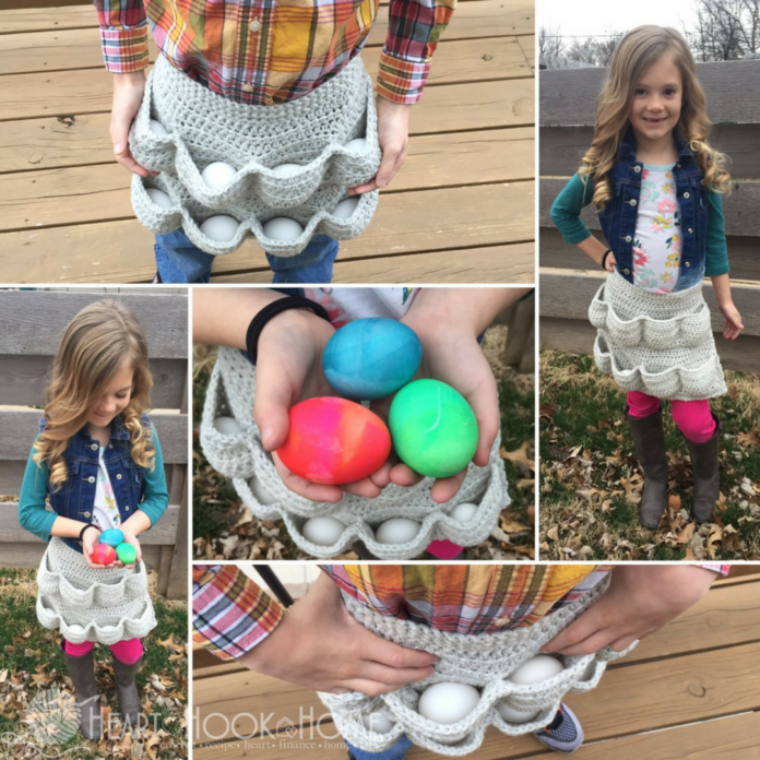 Crochet Egg Gathering Apron Free Pattern - Cool Creativities