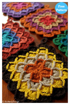 10+ Colorful Flower Pot Holder Free Crochet Patterns - Page 3 of 3