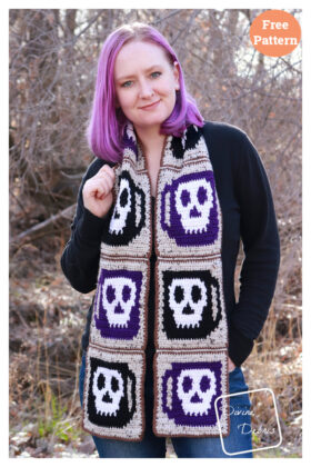 10+ Fantastic Skull Scarf Crochet Patterns