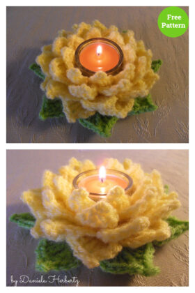 7 Tealight Candle Holder Free Crochet Patterns - Page 2 of 2