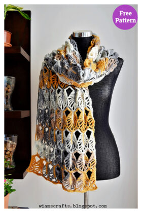 8 Leaf Lace Scarf Free Crochet Patterns - Page 2 of 2