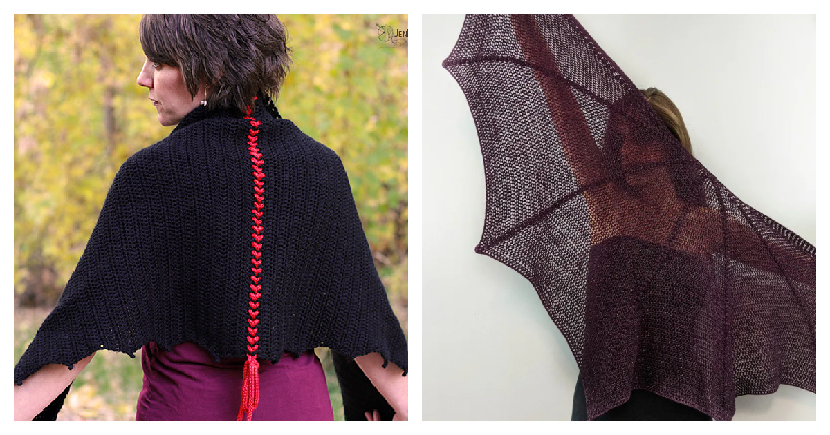 5 Bat Wing Shawl Crochet Patterns
