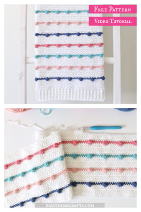 Bobble Stitch Blanket Free Crochet Pattern