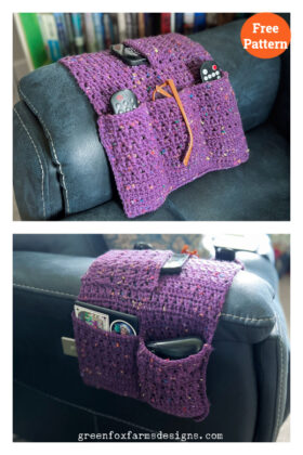 7 Cozy Couch and Bedside Organizer Caddy Free Crochet Pattern