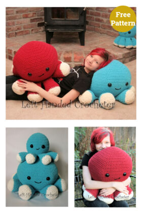 8 Giant Octopus Crochet Patterns Free & Paid