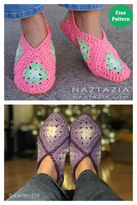 10+ Sweet Granny Square Slippers Crochet Patterns - Page 2 of 3