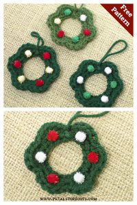 10+ Mini Christmas Wreath Crochet Patterns - Page 3 of 3