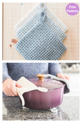 Double Sided Potholder Free Crochet Patterns