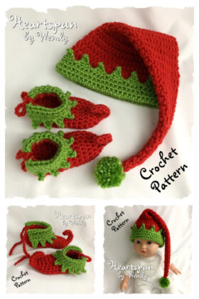 Adorable Christmas Elf Shoes Crochet Pattern