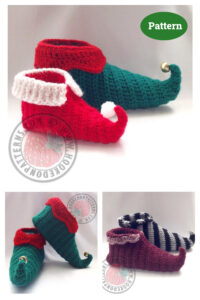 Adorable Christmas Elf Shoes Crochet Pattern