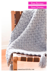 3 Basketweave Blanket Free Crochet Pattern