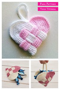 6 Woven Heart Free Crochet Patterns - Page 2 of 2