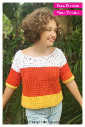 Candy Corn Sweater Crochet Patterns Crochet - Cool Creativities