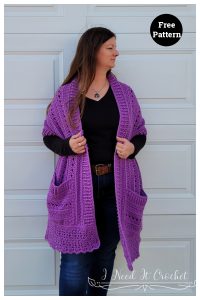 Transitions Pocket Shawl Free Crochet Pattern Cool Creativities