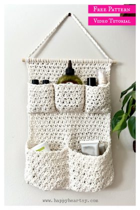 Wall Hanging Organizer Free Crochet Pattern Cool Creativities