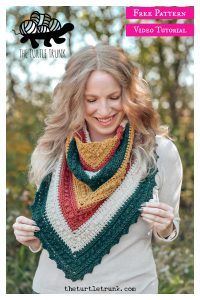 Picot Triangle Scarf Free Crochet Pattern and Video Tutorial