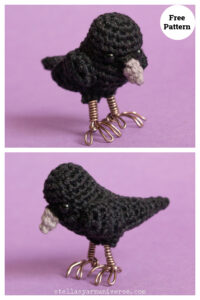 Raven Crow Amigurumi Free Crochet Pattern