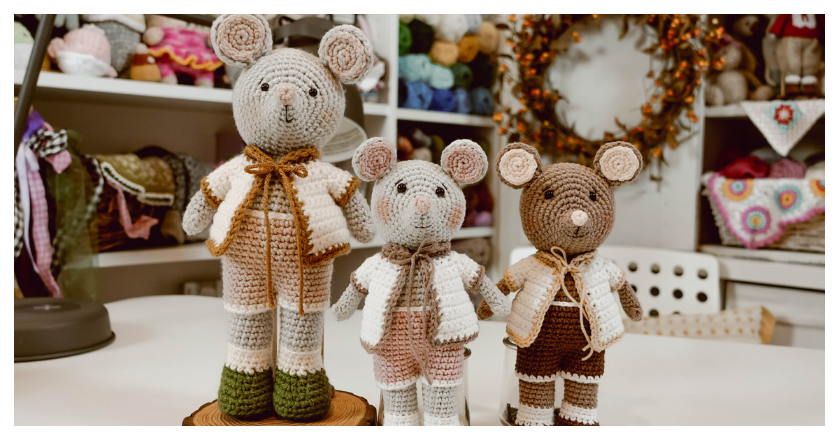 Amigurumi Mouse Free Crochet Pattern and Video Tutorial