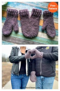 Couples Mittens Free Crochet Pattern
