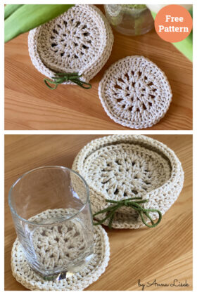 10+ Coasters and Holder Set Crochet Patterns - Page 2 of 3