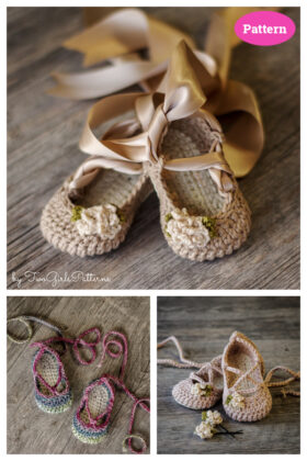 8 Ballet Slippers Crochet Patterns - Page 2 of 2