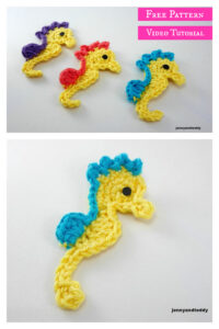 8 Seahorse Applique Crochet Patterns