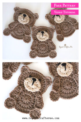 10+ Teddy Bear Applique Crochet Patterns