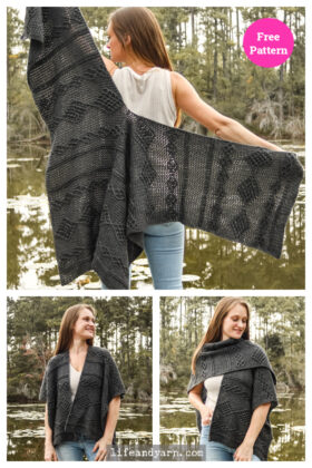 Western Split Wrap Ruana Free Crochet Pattern