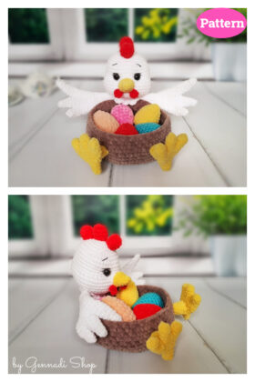 6 Easter Chicken Egg Holder Crochet Patterns