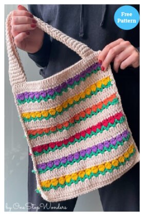 10 Tulip Stitch Bag Crochet Patterns - Page 2 of 3