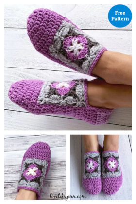 10+ Sweet Granny Square Slippers Crochet Patterns - Page 2 of 3