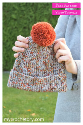 8 Herringbone Beanie Hat Crochet Patterns