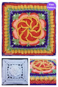 7 Pinwheel Granny Square Free Crochet Patterns