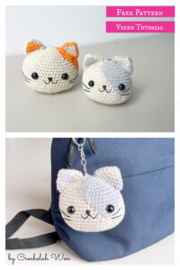5 Amigurumi Cat Keychain Crochet Patterns