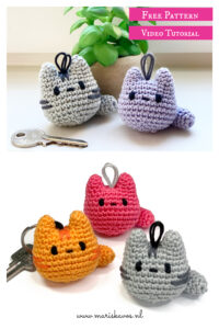 5 Amigurumi Cat Keychain Crochet Patterns