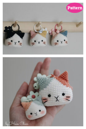 5 Amigurumi Cat Keychain Crochet Patterns