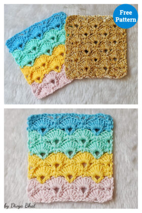 Fantail Shell Stitch Blanket Crochet Patterns