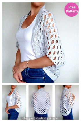 Open Shell Cocoon Cardigan Free Crochet Pattern