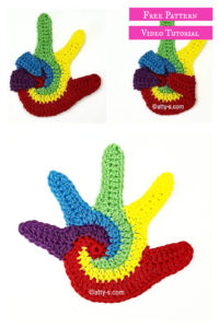4 Hand Motif Applique Free Crochet Patterns