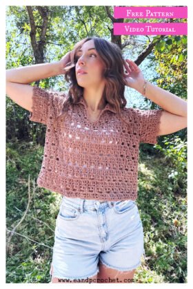 Boxy Blooms Pullover Free Crochet Pattern and Video Tutorial