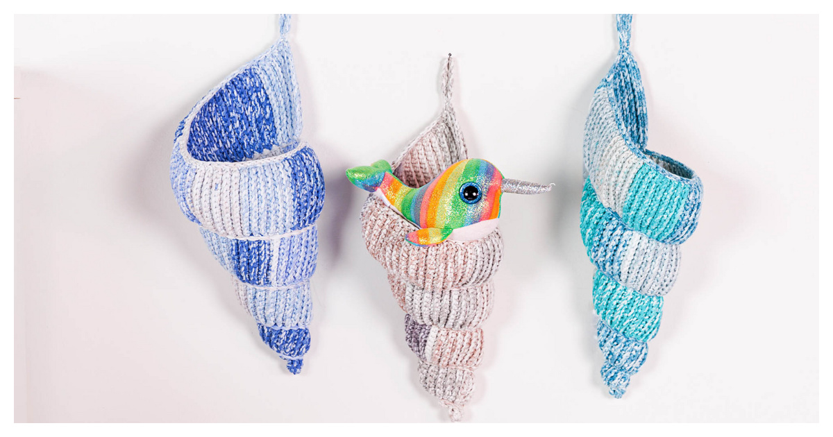 Shell Hanging Basket Free Crochet Pattern