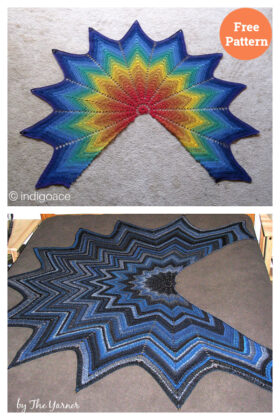 8 Star Shaped Shawl Crochet Patterns - Page 2 of 2