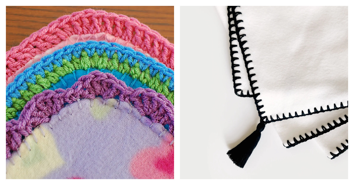 8 Fleece Blanket Edging Crochet Patterns