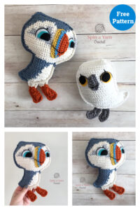8 Amigurumi Puffin Bird Crochet Patterns