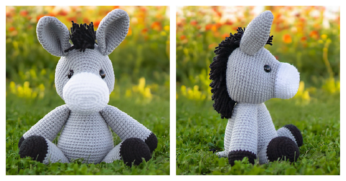 Delilah the Donkey Amigurumi Free Crochet Pattern