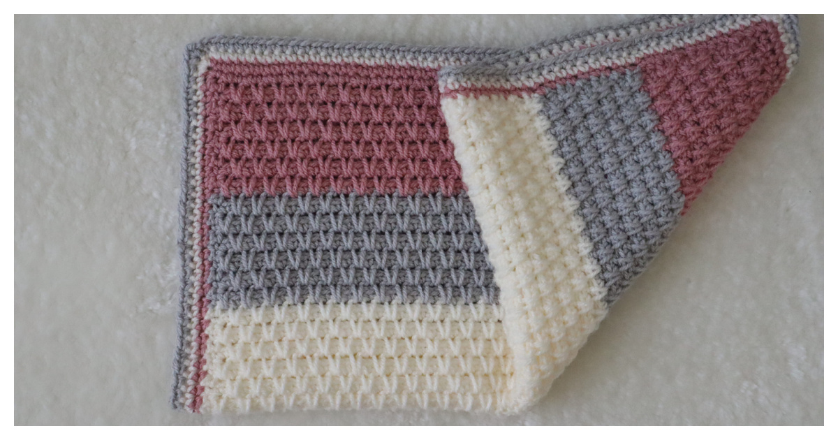 Jamie Moss Stitch Baby Blanket Free Crochet Pattern and Video