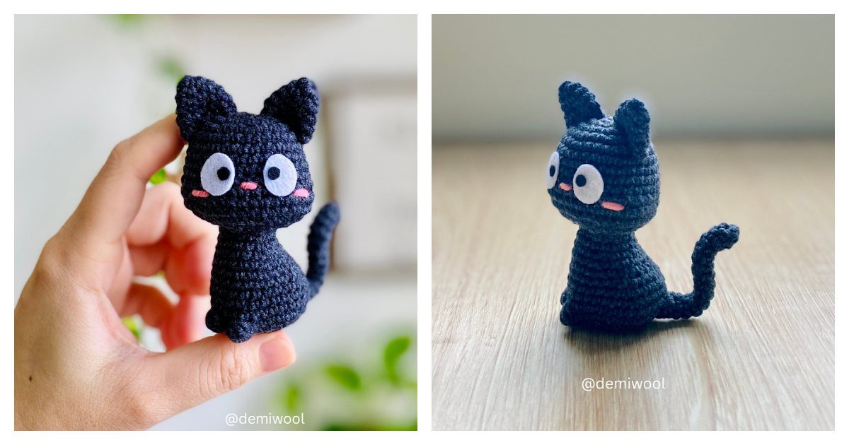 Jiji the Black Cat Amigurumi Free Crochet Pattern