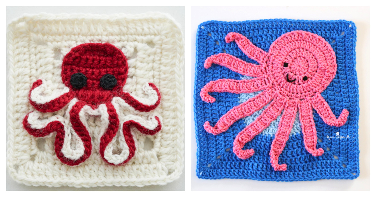 Octopus Granny Square Free Crochet Patterns
